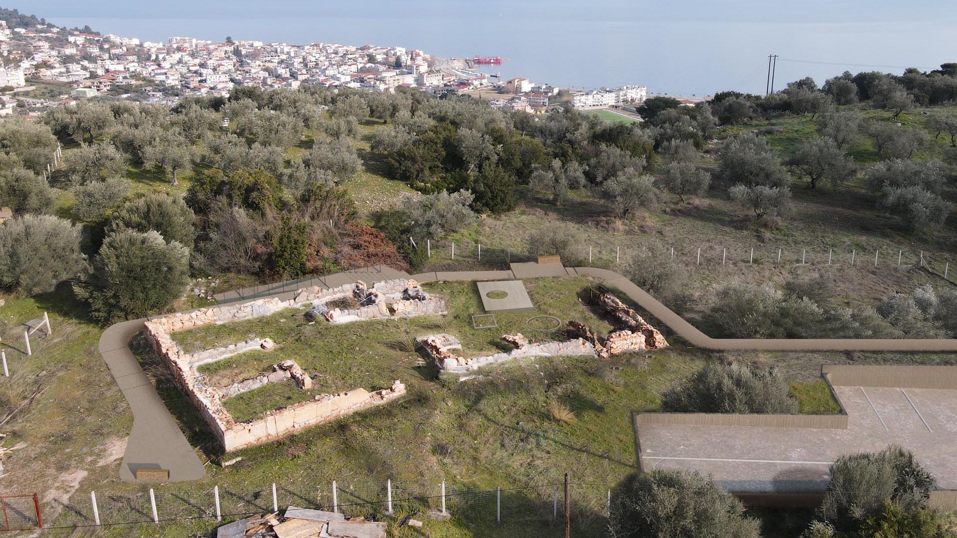 ΔΙΑΜΟΡΦΩΣΗ ΑΡΧΑΙΟΛΟΓΙΚΟΥ ΧΩΡΟΥ ΑΣΚΛΗΠΙΕΙΟΥ ΔΑΦΝΟΥΝΤΟΣ - VTria Architects